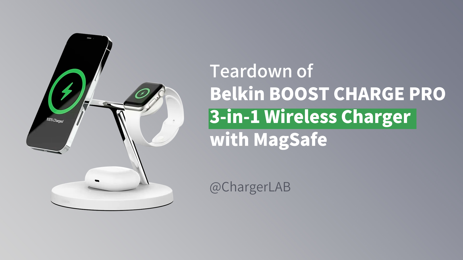 Teardown of Belkin BOOST CHARGE PRO 3-in-1 Wireless Charger with ...