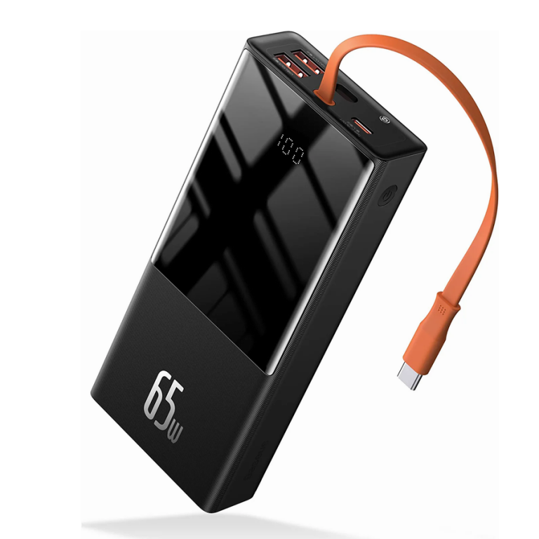 Baseus Launched 65W Power Bank With Built-in Cable - Chargerlab
