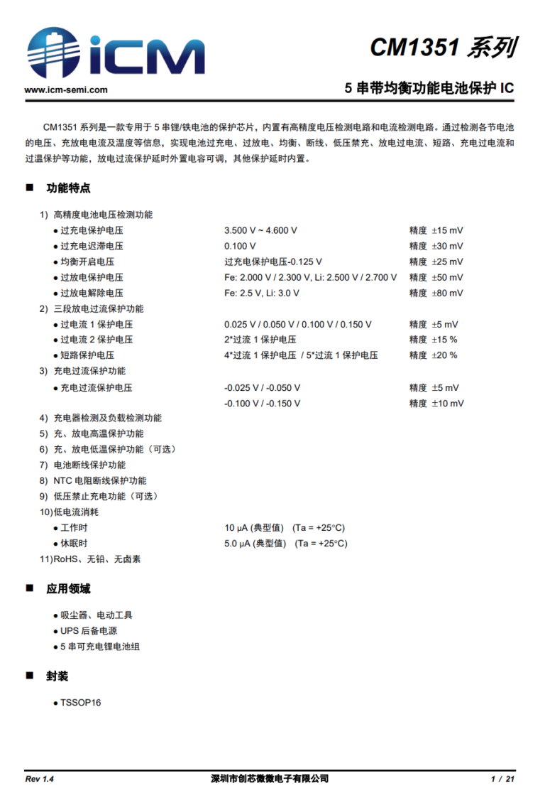 ICM CM1351 Battery Protection Chip Adopted by CUKTECH No.20 PD3.1 Power ...