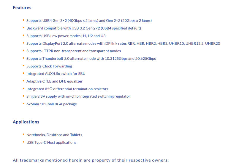 ChargerLAB Reveals Five USB4 ReTimers from Three Manufacturers - Chargerlab