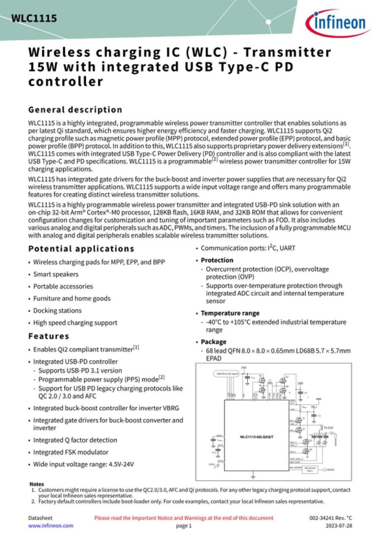 Infineon Unveils Next-Gen Qi2 MPP Module REF_WLC_TX15W_M1 - Chargerlab