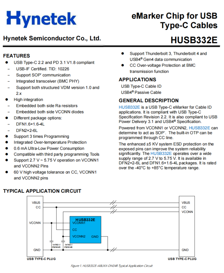 ChargerLAB Reveals Ten USB4 E-Marker Chips from Six Manufacturers - Chargerlab