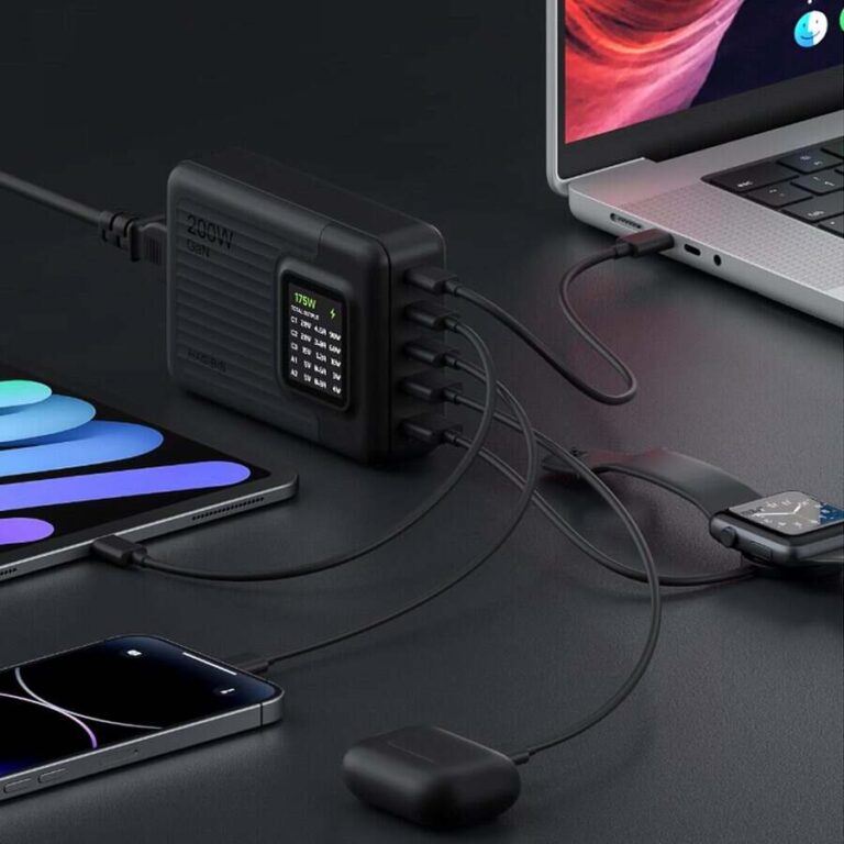 Powerful & Smart | Unveiling the HAGiBiS 200W GaN 5-in-1 Desktop Charger - Chargerlab