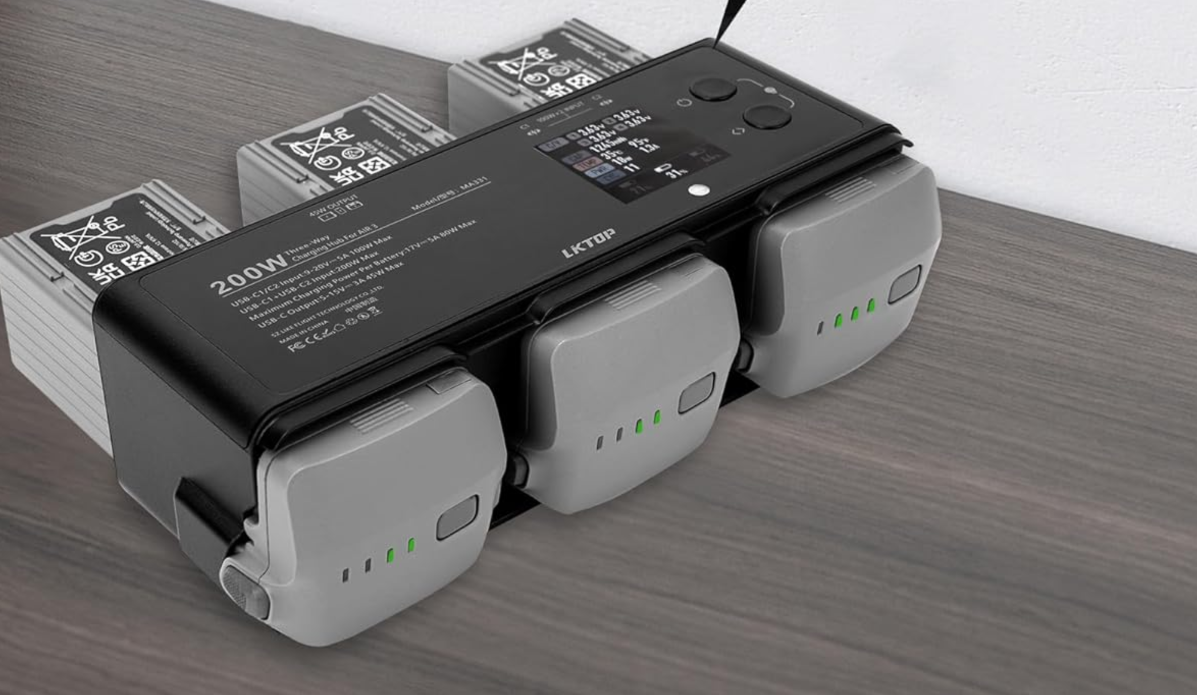 LKTOP Launches 200W Fast Charger Hub for DJI Air 3 Series Drones - Chargerlab