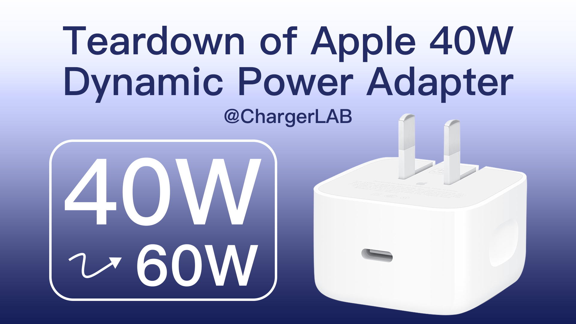 Teardown of Apple 40W Dynamic Power Adapter with 60W Max (Video ...